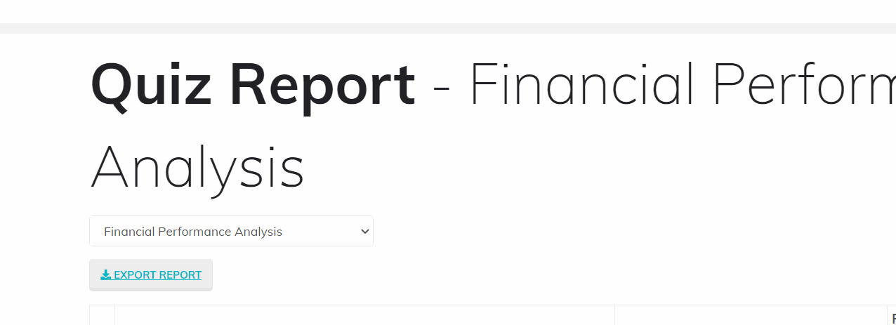 How to Access the Quiz Report