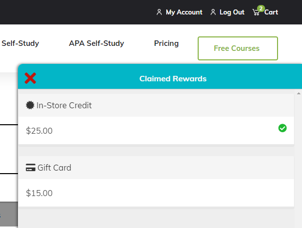 VTR Learning's Rewards Program